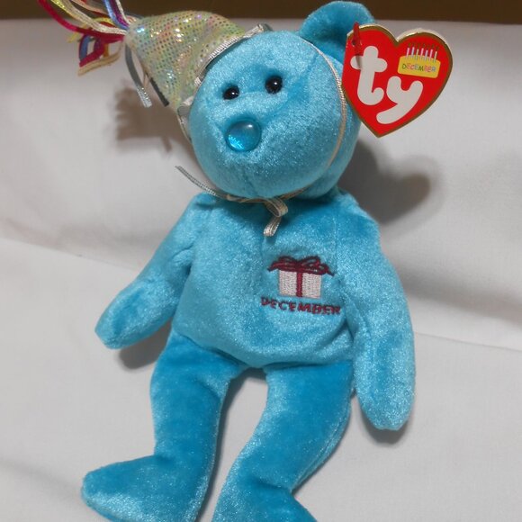 Ty | Toys | Ty Beanie Baby December Birthday Bear Excellent W Hat ...